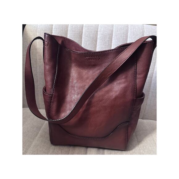 Frye | Bags | Frye Brown Leather Hobo Handbag With Side Pockets | Poshmark